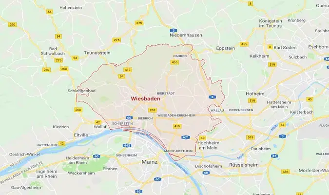 Wiesbaden Germany Map - Germany Travel Guide